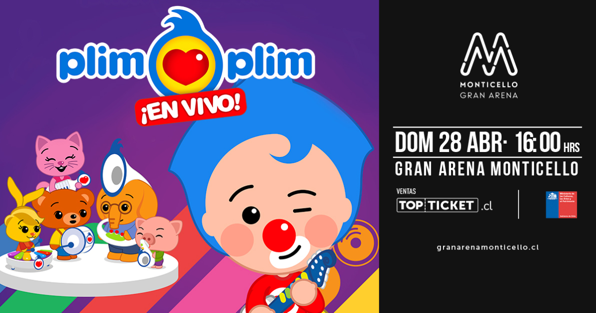 ¡Panorama infantil! "Plim Plim en vivo" llega a Gran Arena Monticello ...